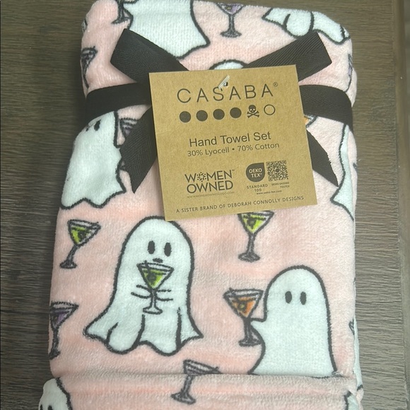 Casaba | Bath | Saba Pink Ghost Hand Towel Set | Poshmark